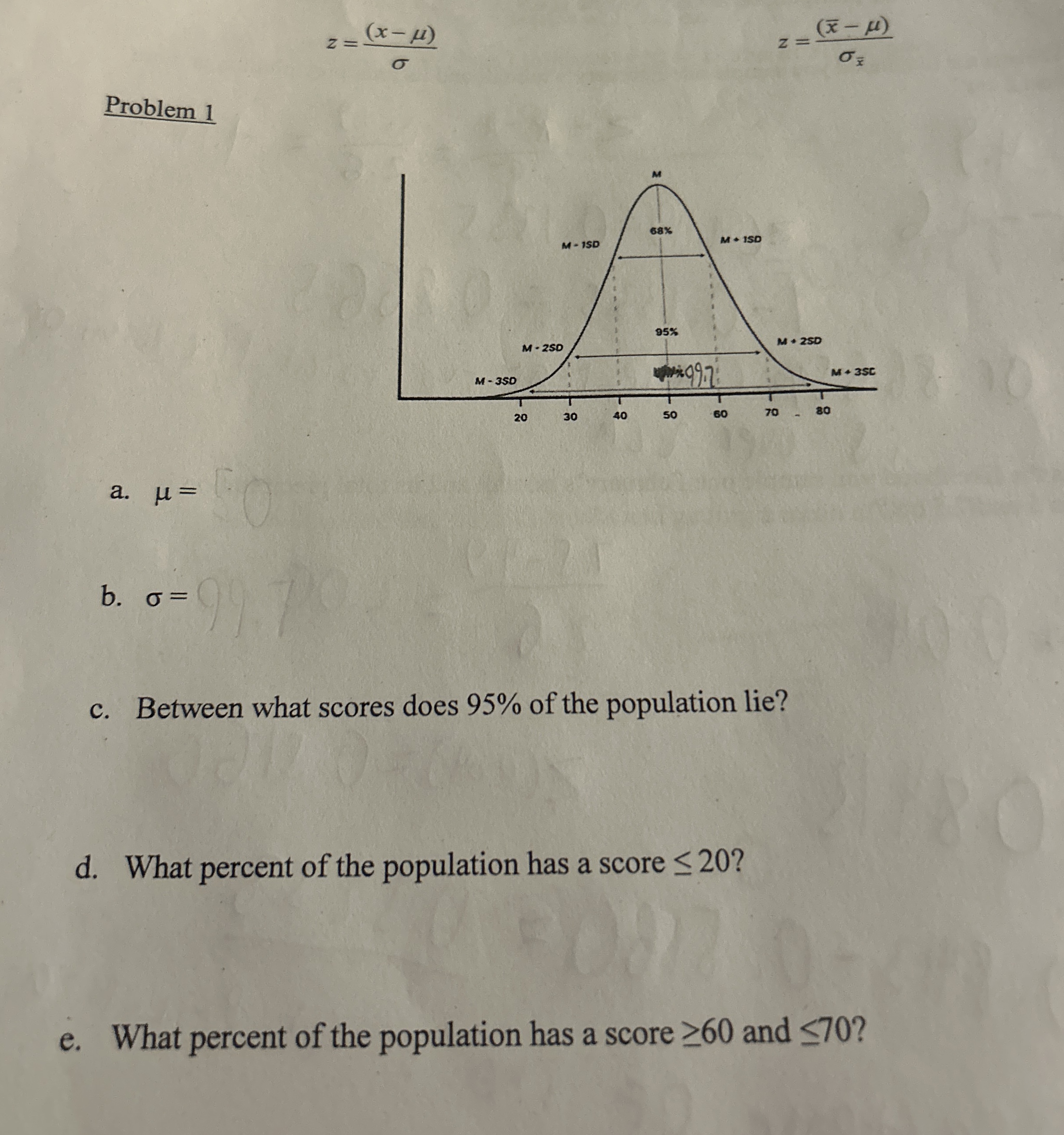 Solved z=(x-μ)σ,z=((x‾)-μ)σx‾Problem 1a. ,μ=b. σ=c. ﻿Between | Chegg.com