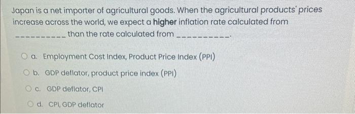 Solved A negative inflation rate suggests that the CPI is | Chegg.com