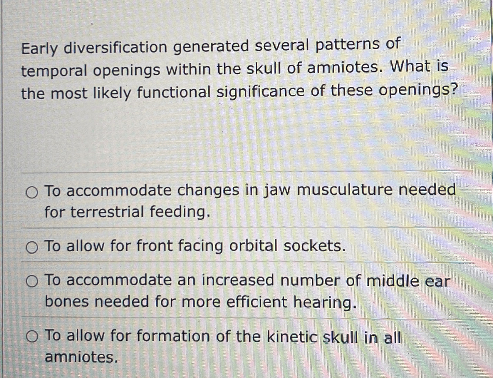 Solved Early diversification generated several patterns of | Chegg.com