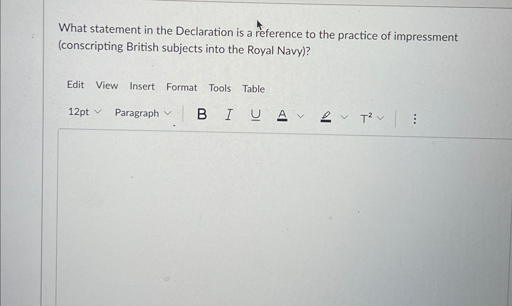 Solved What statement in the Declaration is a reference to | Chegg.com