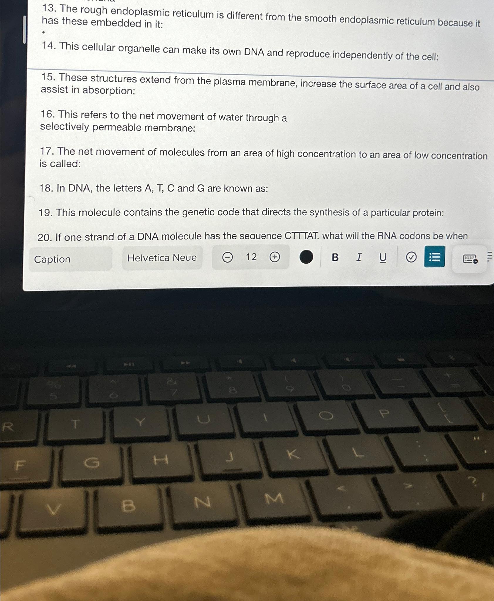Solved The rough endoplasmic reticulum is different from the | Chegg.com