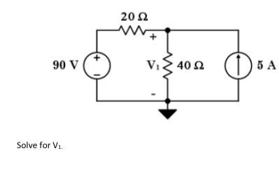 Solved Solve for V1 | Chegg.com