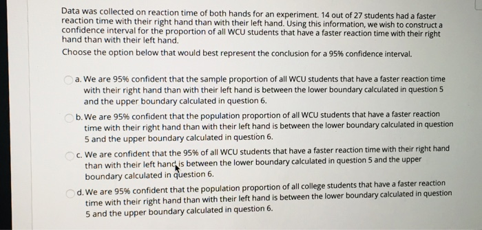 Solved Data was collected on reaction time of both hands for | Chegg.com