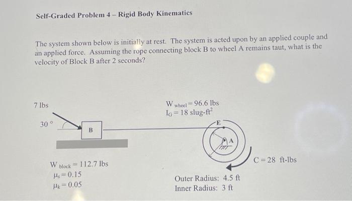 Solved Self-Graded Problem 4 - Rigid Body Kinematics The | Chegg.com