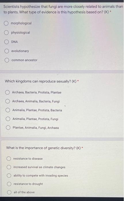 Solved Scientists hypothesize that fungi are more closely | Chegg.com