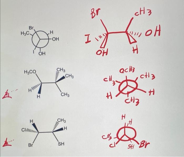Solved 6) Draw the dash-wedge Or Newman projection of given | Chegg.com