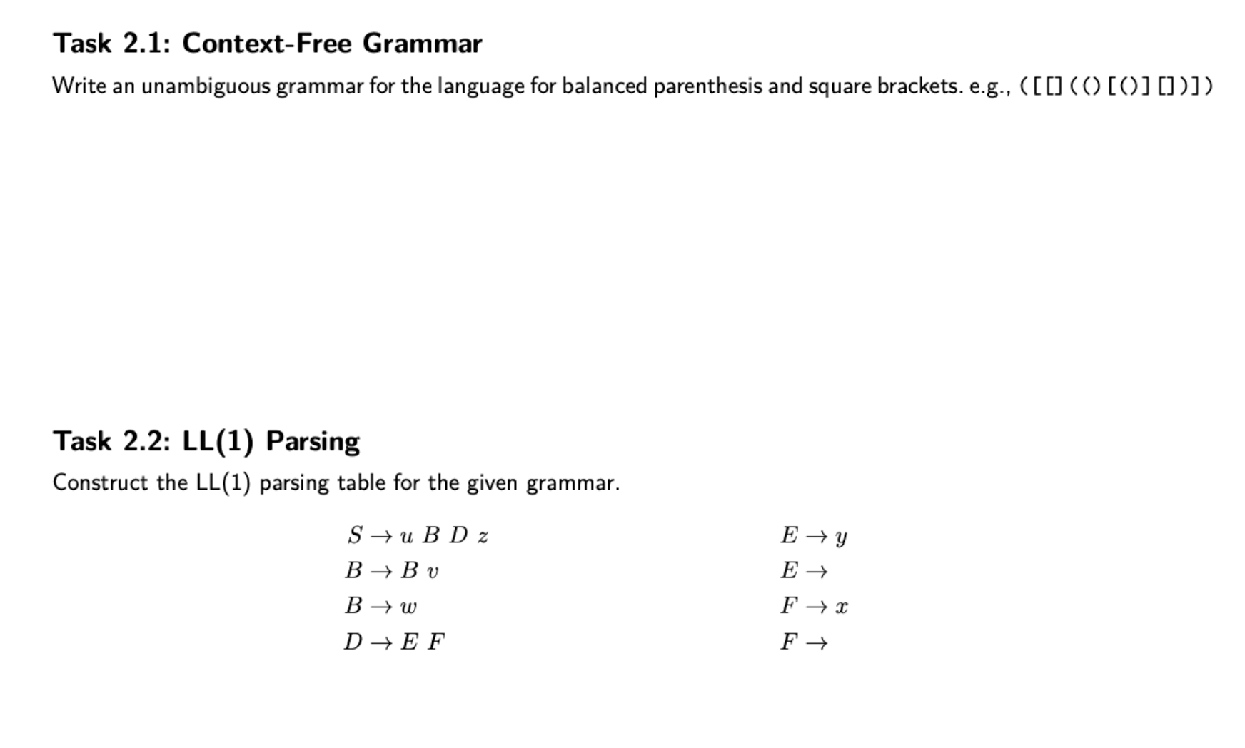 Solved This is Syntax Analysis for Compiler Design | Chegg.com