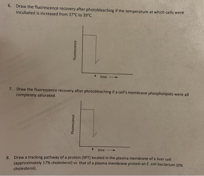 Solved 6. Draw the fluorescence recovery after | Chegg.com