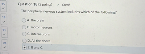 Solved 15Question 18 (5 ﻿points) ﻿SavedThe peripheral | Chegg.com