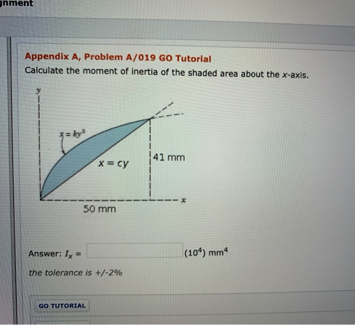 Solved gnment Appendix A, Problem A/019 GO Tutorial | Chegg.com