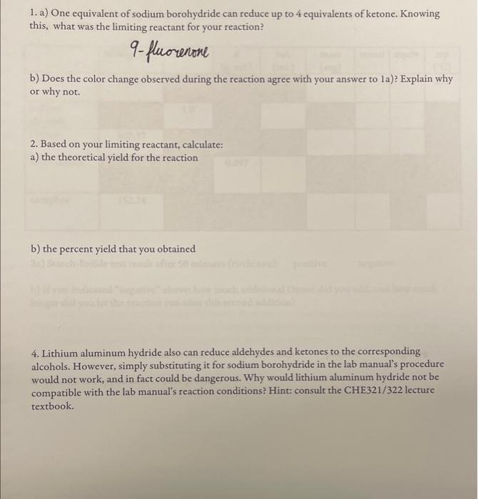 1. Complete the following table, using your actual | Chegg.com