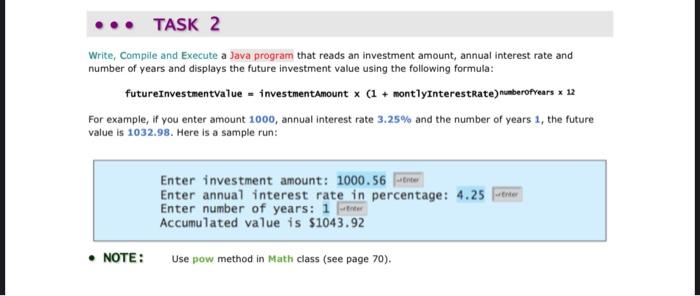 Solved Write, Compile and Execute a Java program that reads | Chegg.com