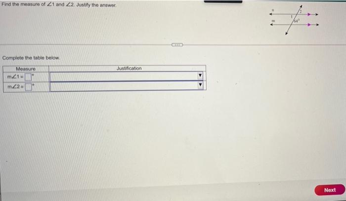 Solved Find the measure of 21 and 22. Justify the answer | Chegg.com