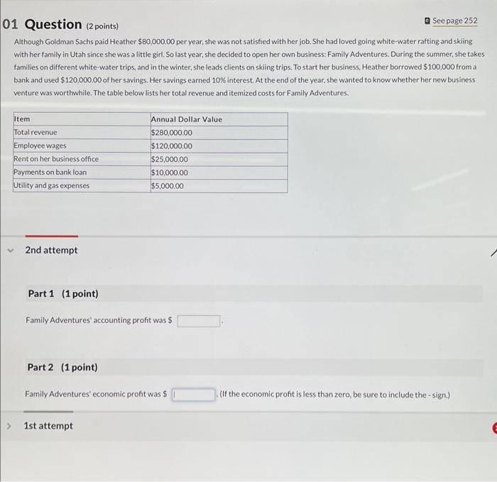 Solved 01 Question (2 points)9 See page 252Although Goldman | Chegg.com
