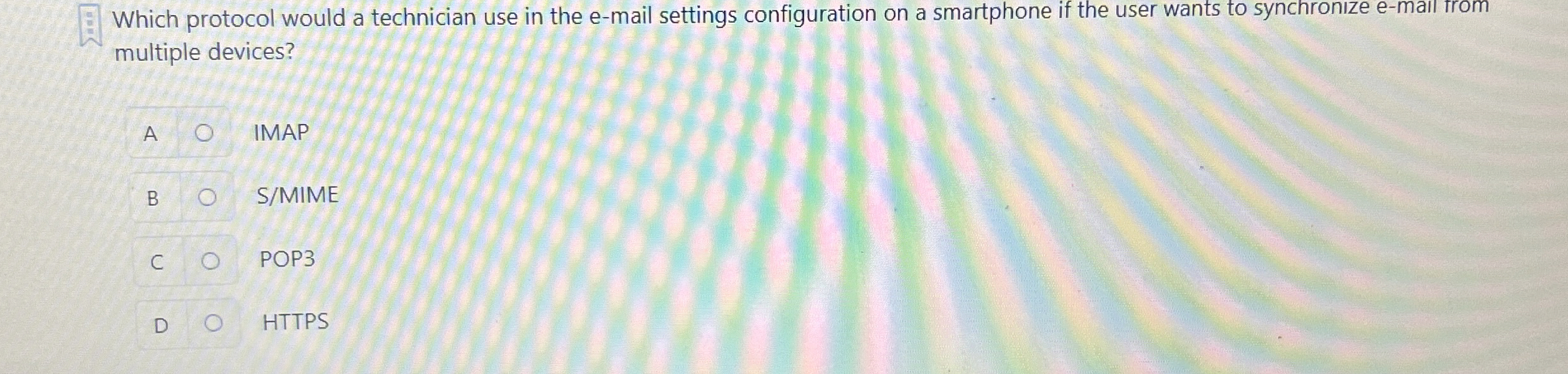 Solved Which protocol would a technician use in the e-mail | Chegg.com