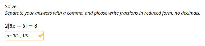 [Solved]: Solve. Separate your answers with a comma, and ple