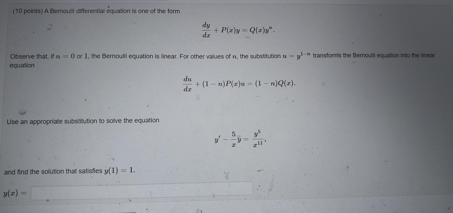 Solved (5 points) Determine whether each first-order | Chegg.com