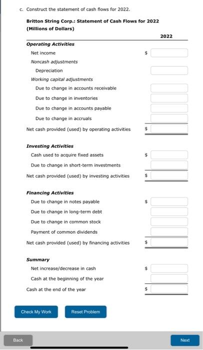 Excel Activity: Financial Statements Begin with the | Chegg.com