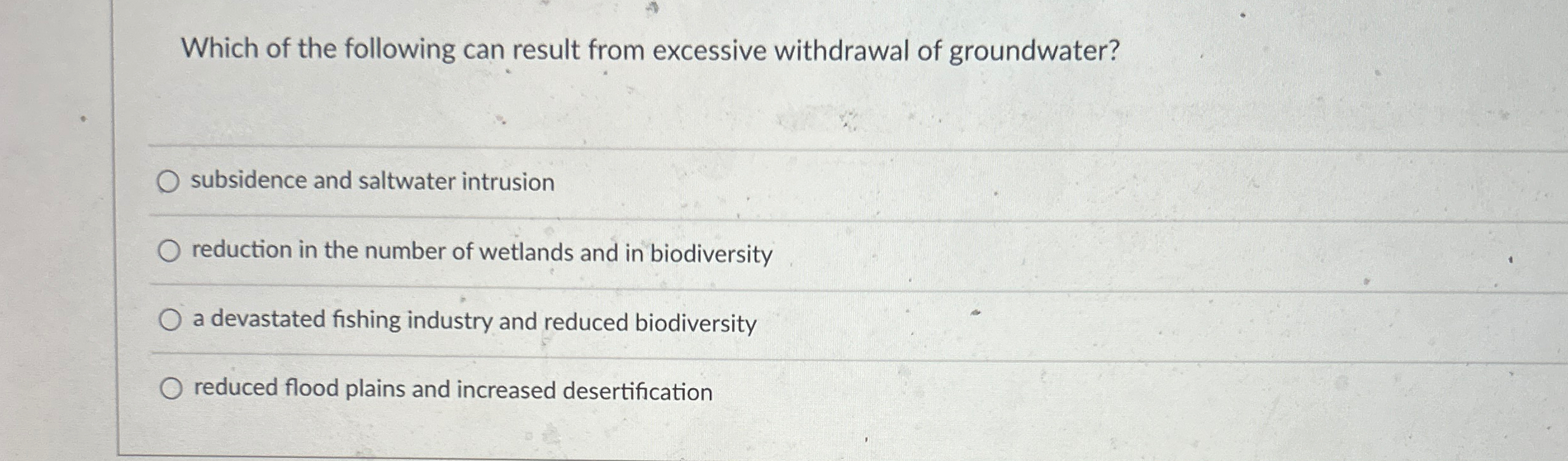Solved Which of the following can result from excessive | Chegg.com