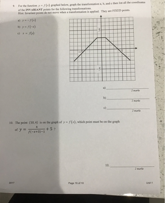 Solved DESK Pre-Calculus 12 Unit 1 Send-In Assignment Online | Chegg.com
