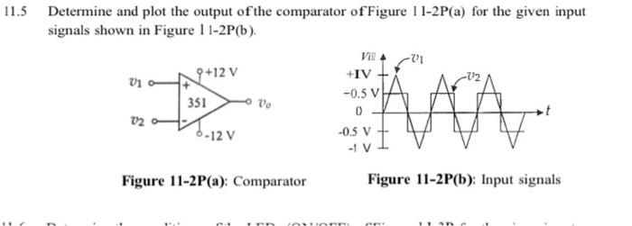 Solved 115 Determine And Plot The Output Of The Comparator