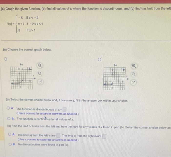 Solved A Graph The Given Function B Find All Values Of