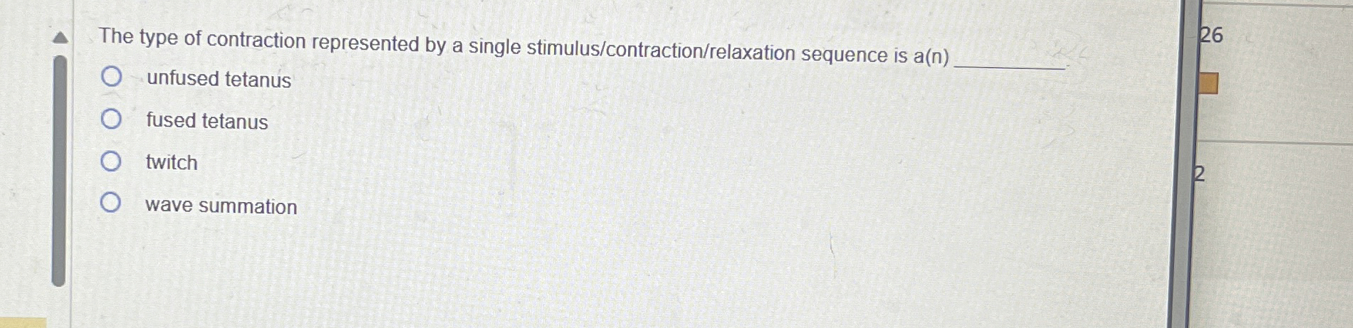 Solved The type of contraction represented by a single | Chegg.com