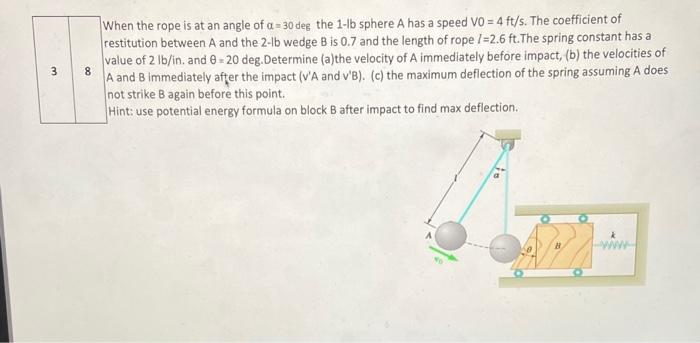 Solved When the rope is at an angle of α=30 deg the 1−bb | Chegg.com