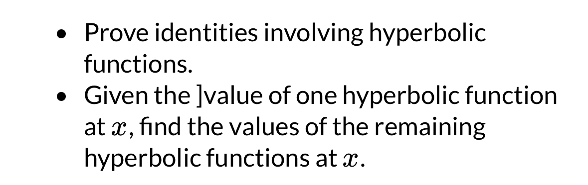 Solved Prove identities involving hyperbolic functions.Given | Chegg.com Solved Prove identities involving hyperbolic functions.Given | Chegg.com
