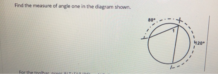 Solved Find the measure of angle one in the diagram shown. | Chegg.com