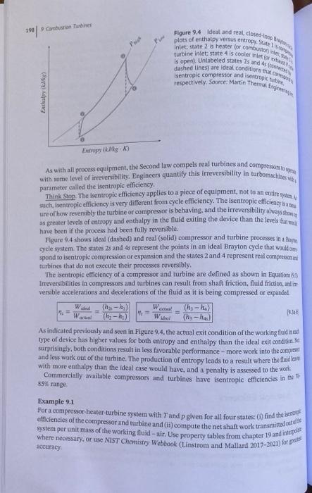 Solved .3 Estimate the isentropic efficiencies of the | Chegg.com