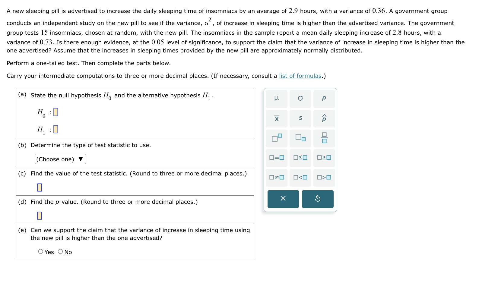 Solved A new sleeping pill is advertised to increase the | Chegg.com