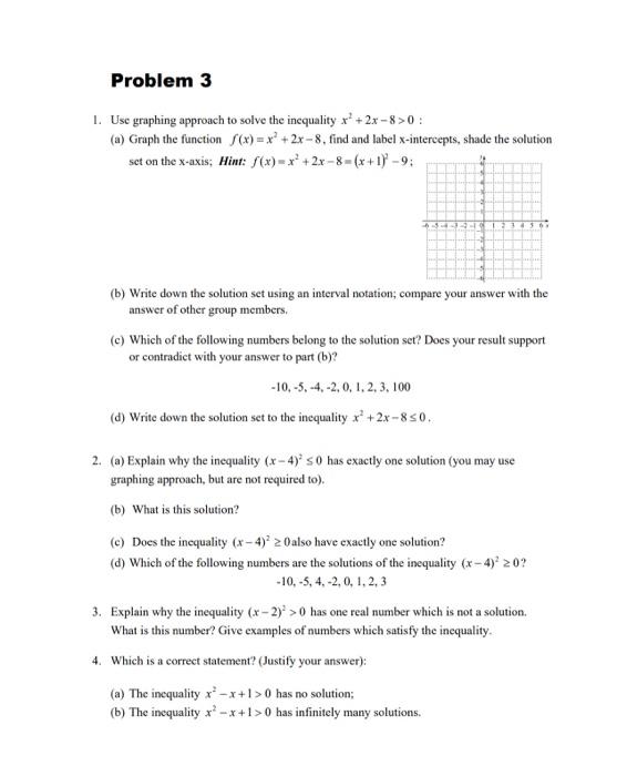 Solved Problem 3 1. Use graphing approach to solve the | Chegg.com