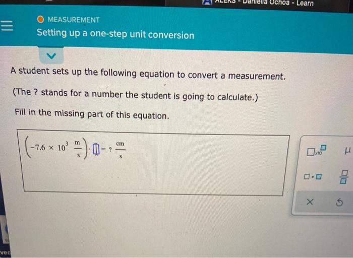 Solved la Ochoa - Learn O MEASUREMENT Setting up a one-step | Chegg.com