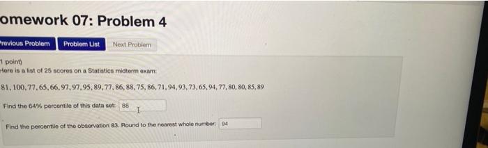 Solved omework 07: Problem 4 revioun Problem Problem List | Chegg.com