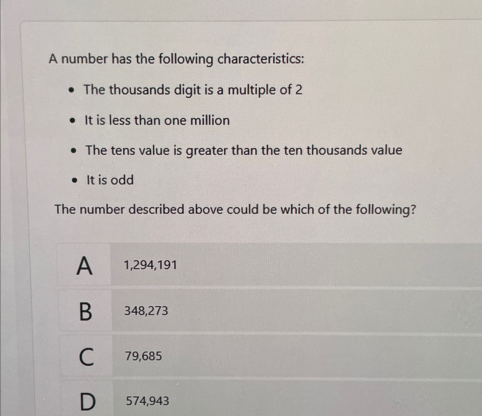 Solved A number has the following characteristics:The | Chegg.com