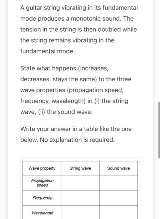 Solved A guitar string vibrating in its fundamental mode | Chegg.com