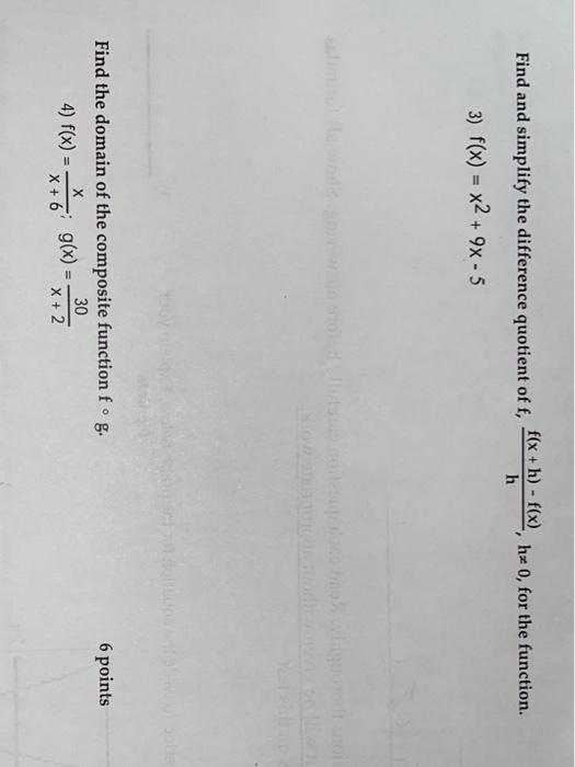 Solved Find and simplify the difference quotient off, f(x | Chegg.com
