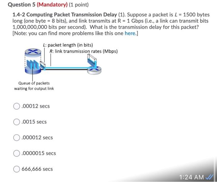 Solved Question 5 (Mandatory) (1 point) 1.4-2 Computing | Chegg.com