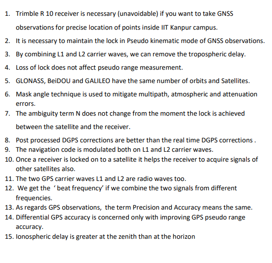 Solved Trimble R 10 ﻿receiver is necessary (unavoidable) ﻿if | Chegg.com