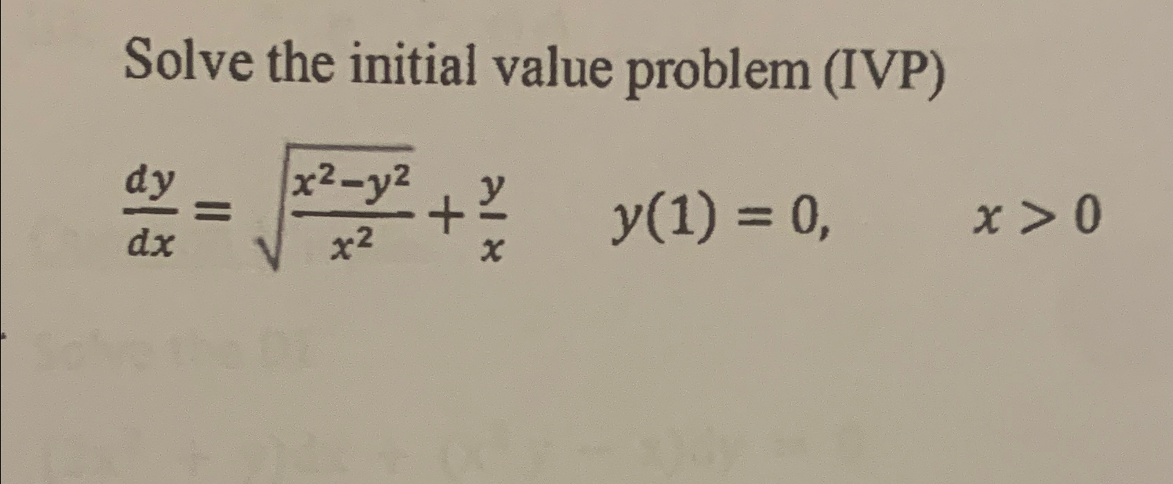 Solved Solve the initial value problem | Chegg.com