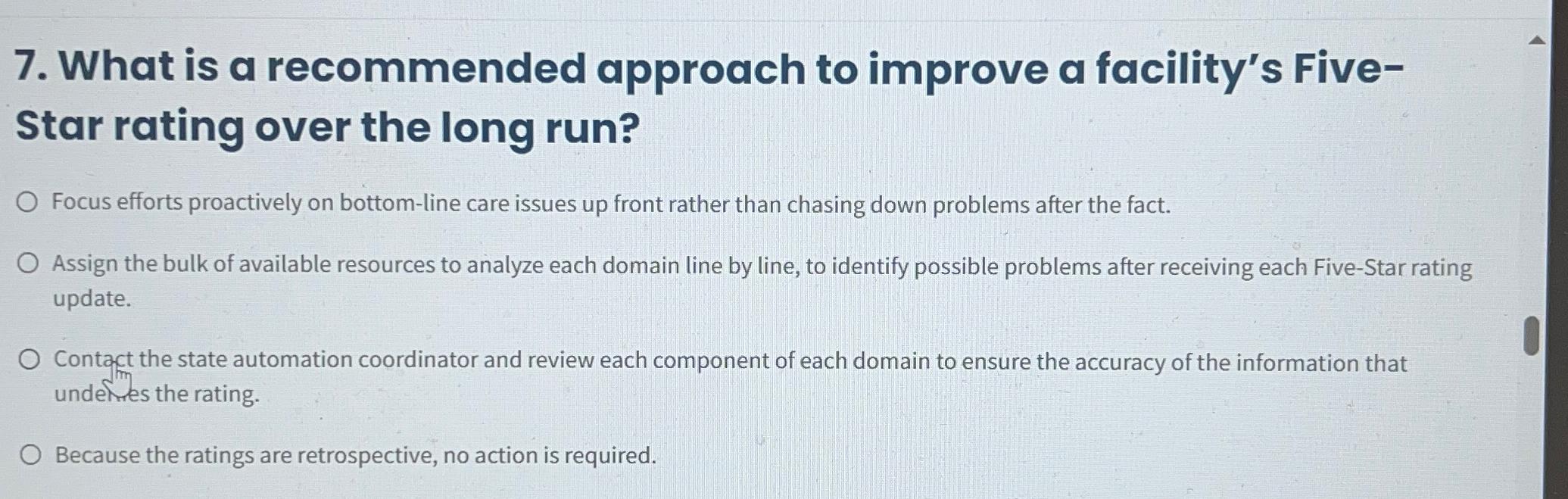 Solved What is a recommended approach to improve a | Chegg.com