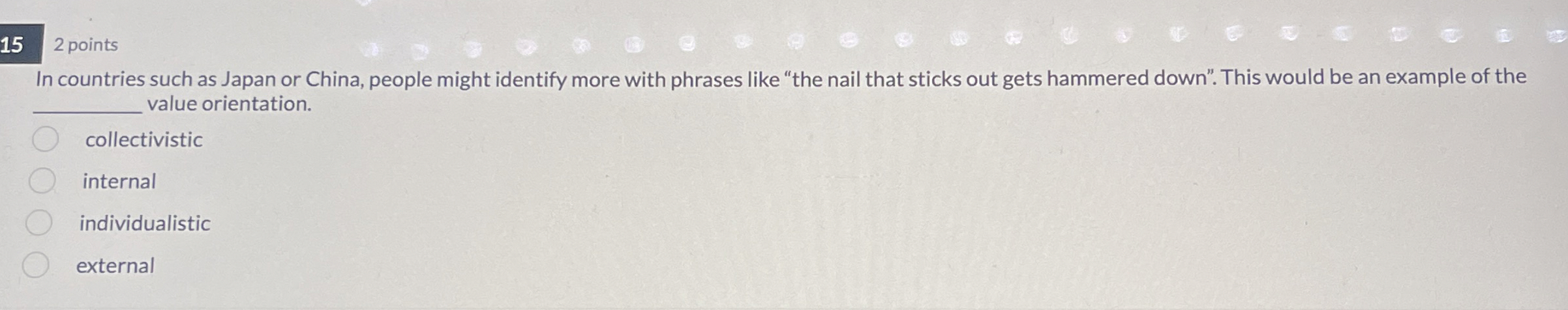 Solved 152 ﻿pointsIn countries such as Japan or China, | Chegg.com