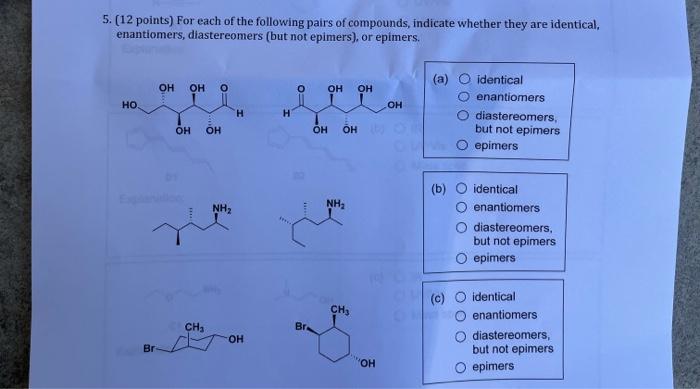 Solved 5. (12 points) For each of the following pairs of | Chegg.com