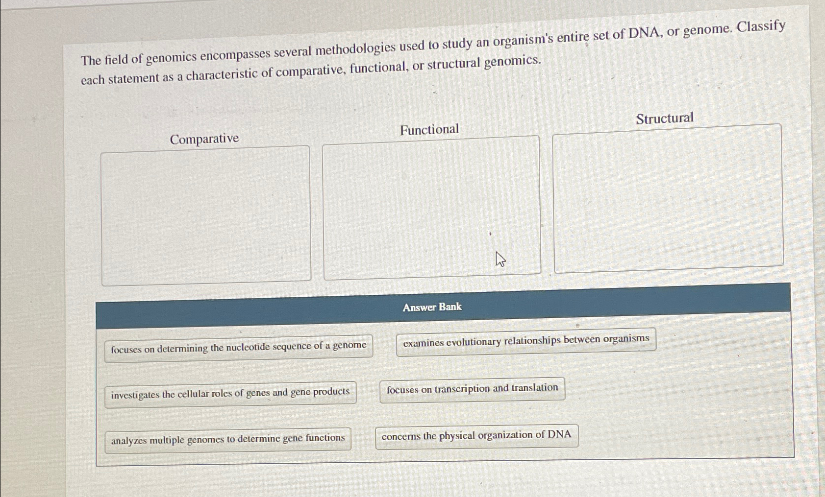 Solved The field of genomics encompasses several | Chegg.com