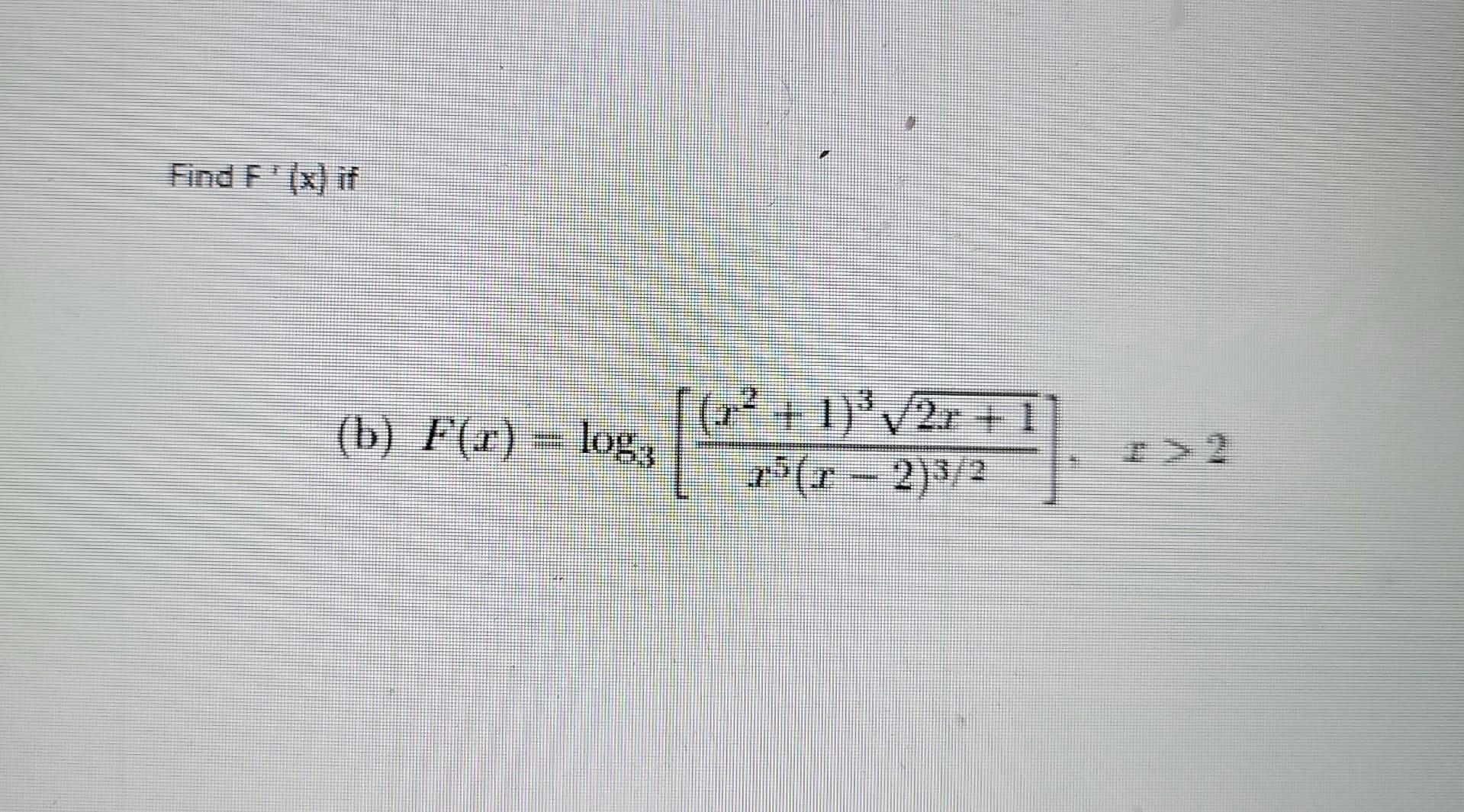 Solved Find F′(x) if (b) | Chegg.com