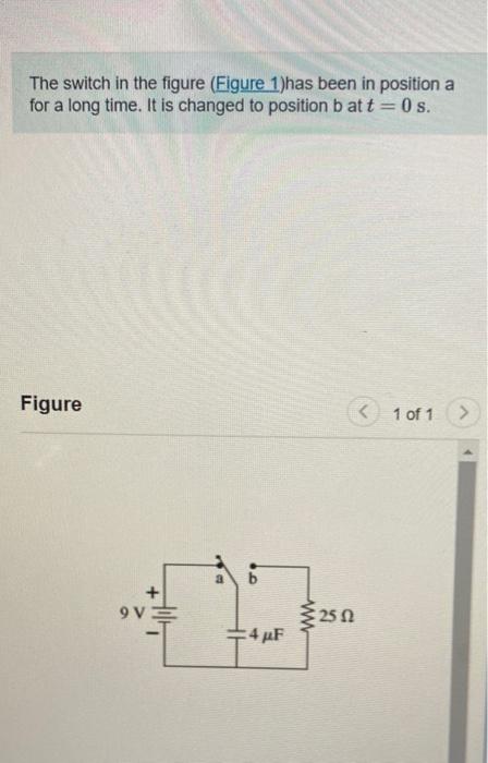 Solved Part E What is the charge Q on the capacitor at t = | Chegg.com