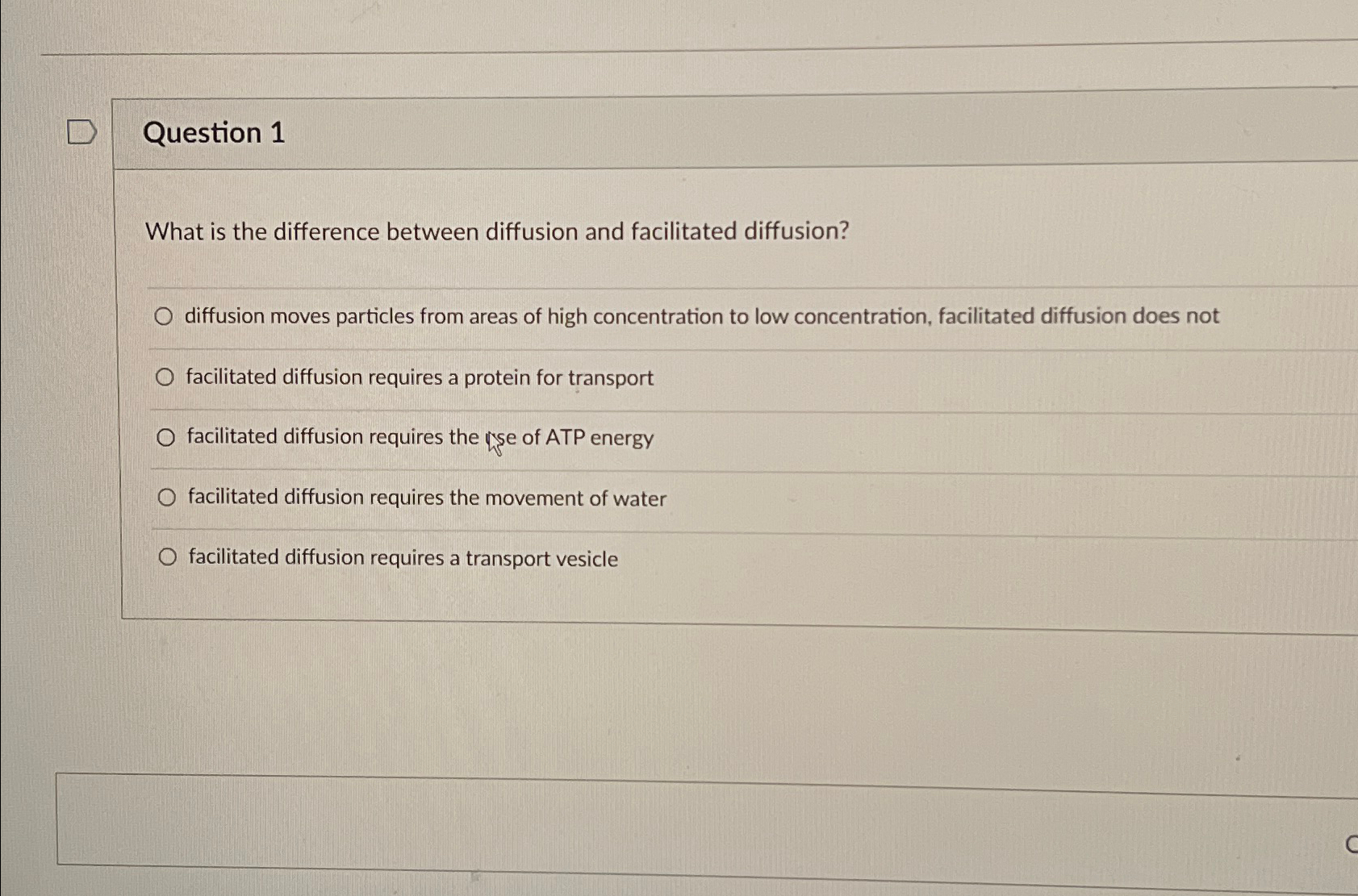 Solved Question 1What is the difference between diffusion | Chegg.com