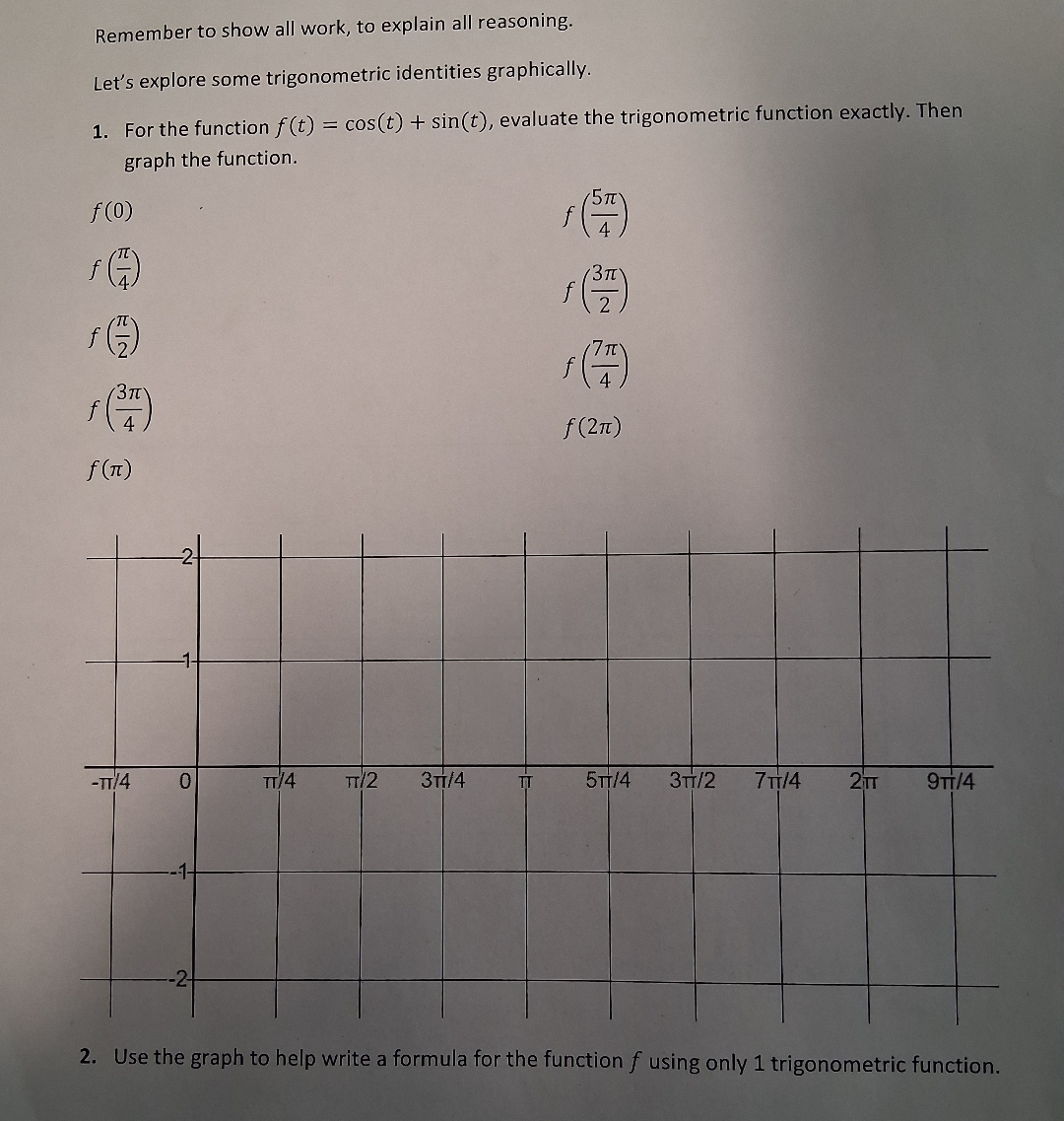 Solved Remember to show all work, to explain all | Chegg.com