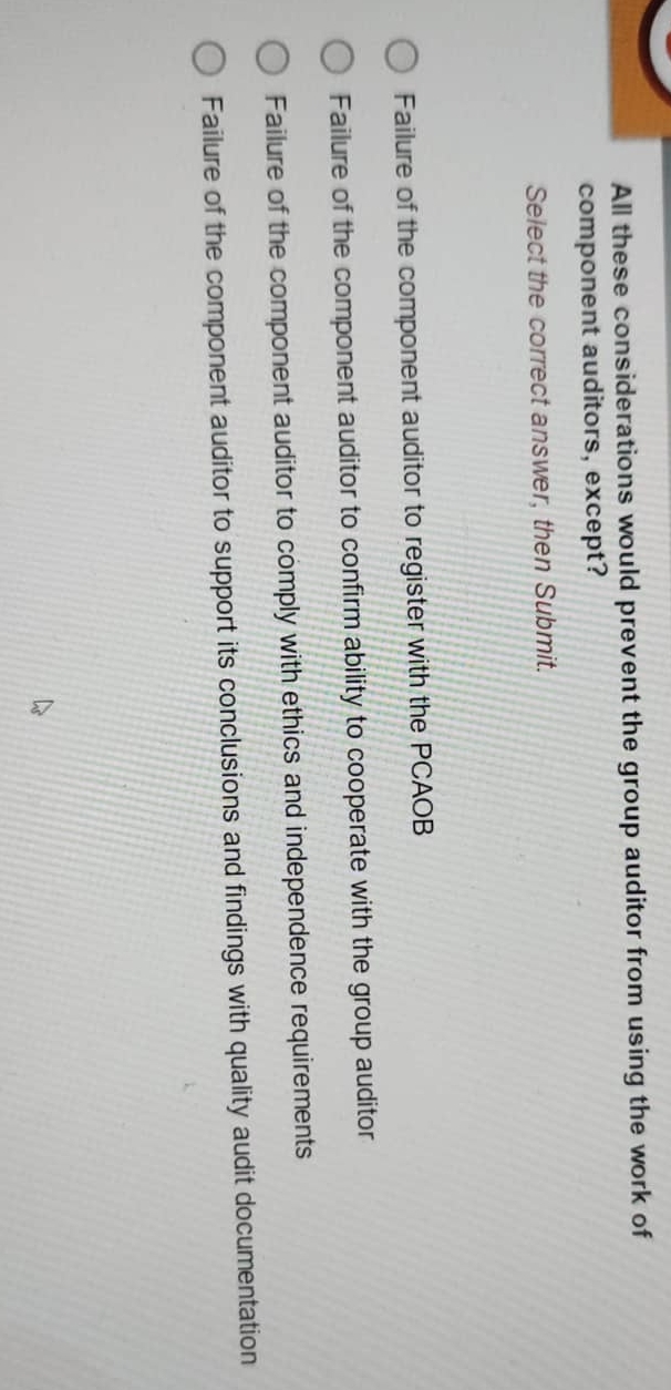 Solved All these considerations would prevent the group | Chegg.com